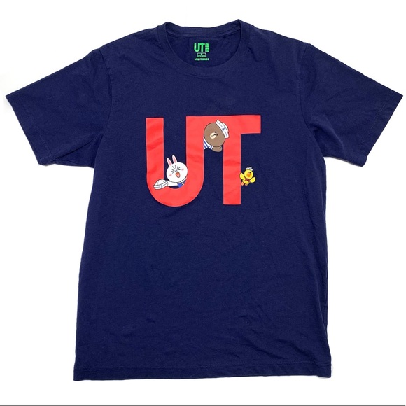 Uniqlo | Shirts | Line Friends Ut Uniqlo Mens M Navy Bt2 Bts | Poshmark